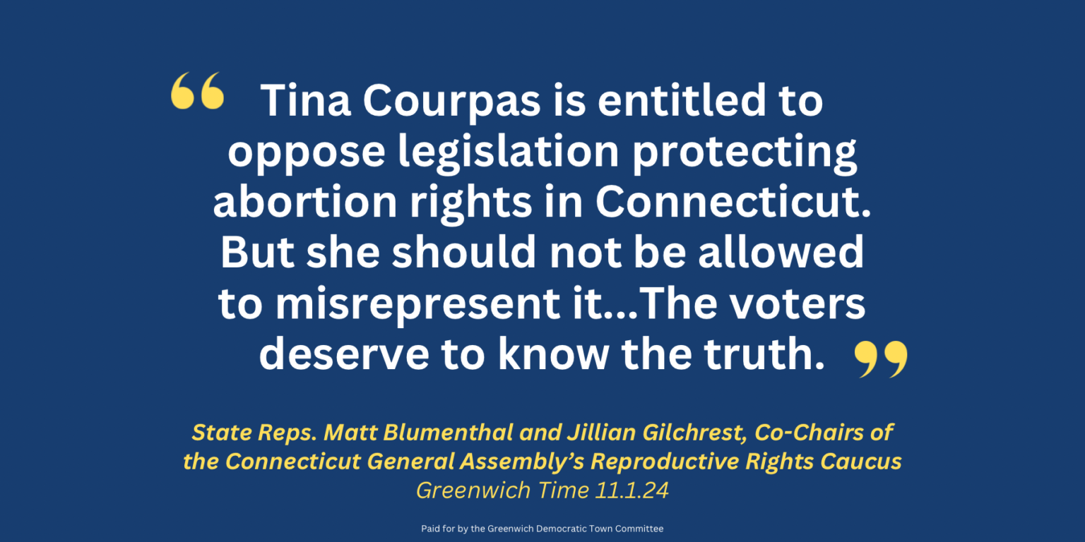 Courpas “dead wrong” on reproductive rights – Greenwich Democratic Town ...